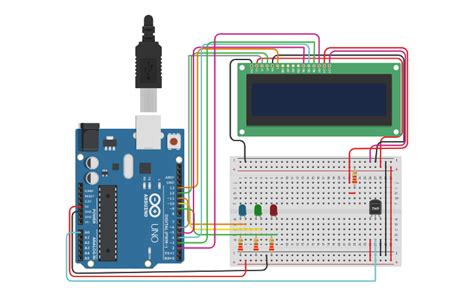 circuit design temp sensor lcd tinkercad