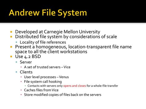 Ppt Scale And Performance In A Distributed File System Powerpoint Presentation Id3441699