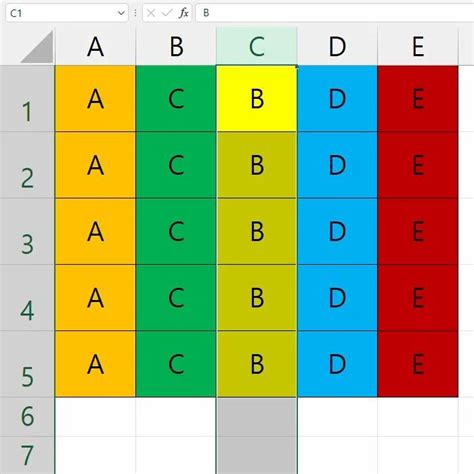 Excel엑셀 열 이동 열 순서 바꾸기 열 데이터 순서 바꾸기 네이버 블로그