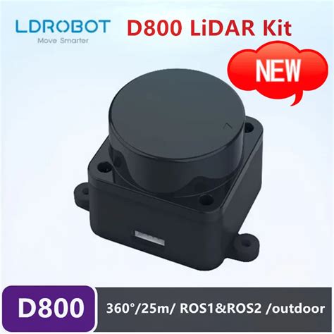 Ldrobot D800 Lidar Kit 25meters Dtof Ros Car Slam Navigation Scanning Sensorlidar