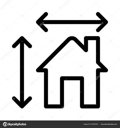 House Measurement Dimensions Simple Vector Illustration Stock Vector By Get4net 237932708