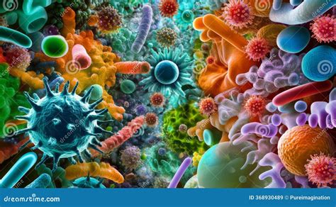colorful microscopic view of porous structure with organic patterns