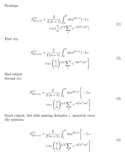 Equations My Solution To Small Brackets And Missing Delimiter Inserted Error TeX LaTeX