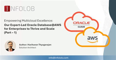 Oracle Database Aws Our Industry Led Practices Compelling Multicloud Advantage Infolob Global