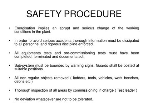 Ppt Testing And Commissioning Procedure Powerpoint Presentation Id