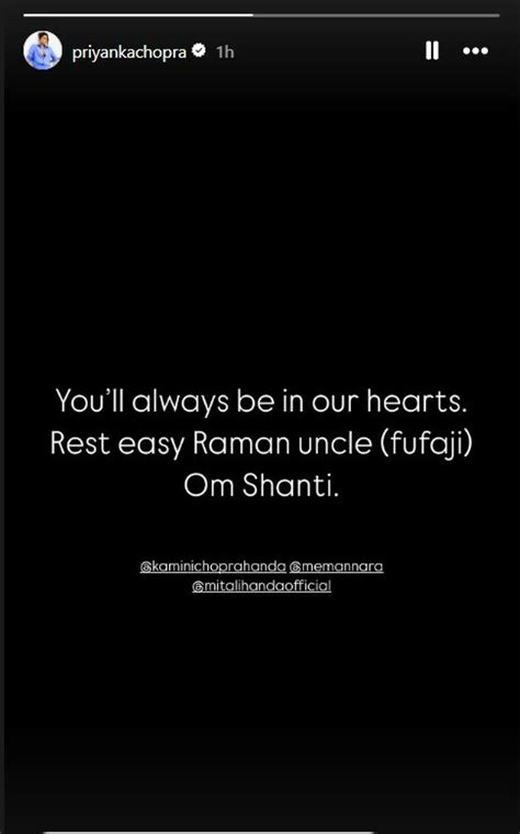 Priyanka Chopra Reaction On Mannara Chopra Father Death Said Rest Easy Raman Uncle प्रियंका