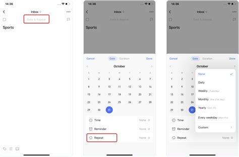 TickTick Provides Every Day Week Month Year Custom Repeat Options To Meet Your Various Needs