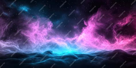 Abstract Representation Of A Starry Night Sky With Backdrop Cosmic Colours And Constellations