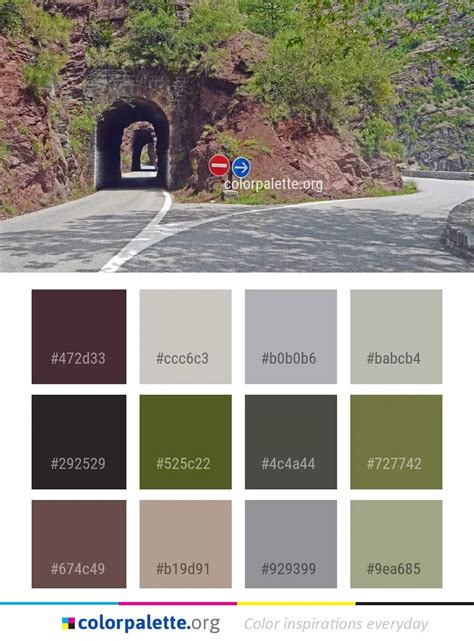 Road Infrastructure Path Color Palette