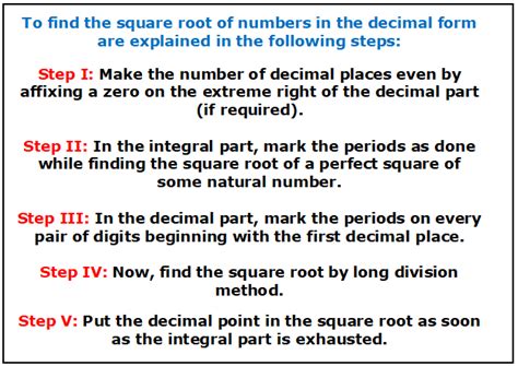 Class 7 Root Finding Square Root Of Decimal Number By Division Method