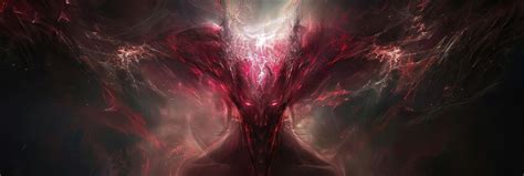 Demonic Entity Emerging from Cosmic Nebula A terrifying demon shrouded in cosmic dust emerg ...