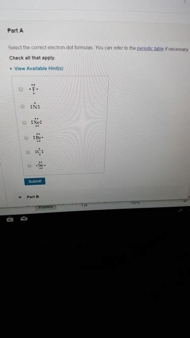 Solved Part A Select The Correct Electron Dot Formulas You Chegg Com
