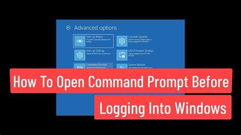 How To Open Command Prompt Cmd Before Logging Into Windows If You Forgot Windows Password