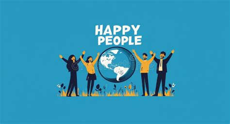 On Earth Day A Depiction Of A Globe Encircled By Happy People Holding