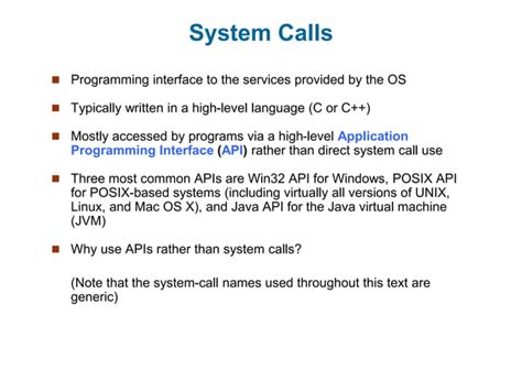 Lecture02operating System Structures Operating Systems Ppt