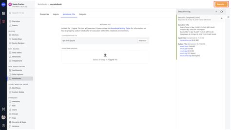Notebooks Execution Overview Losant Documentation