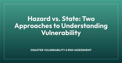 Disaster Vulnerability And Risk Assessment • Disastershiksha