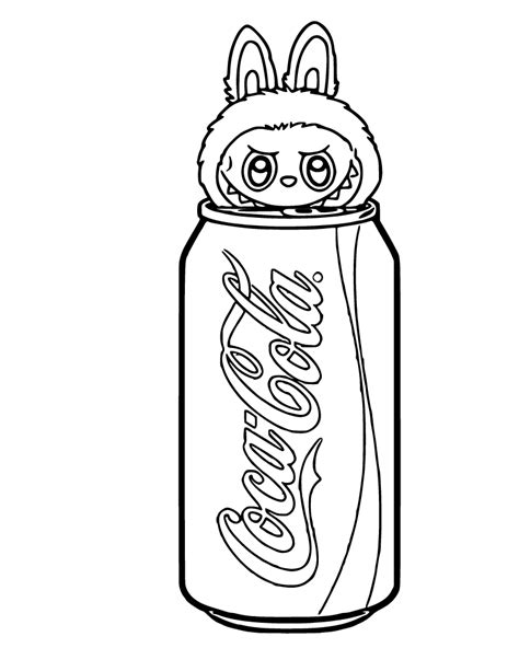 Labubu Coca Cola Coloring Page