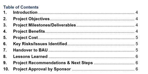 Project Closure Final Report Word PMP Word PMI APM PRINCE2 Etsy