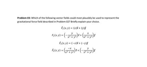 problem 03 which of the following vector fields