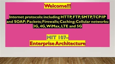 Internet Protocols Packets Firewalls Caching And Cellular Networks