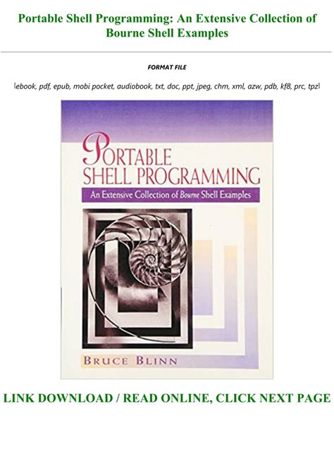 Read Portable Shell Programming An Extensive Collection Of Bourne