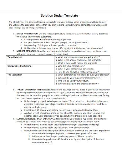 Solution Template Examples Pdf Examples