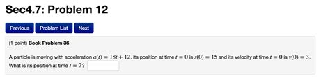 Solved A Particle Is Moving With Acceleration A T T Chegg