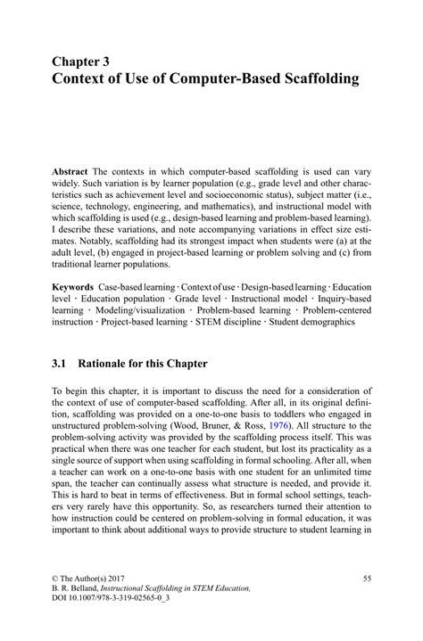 Pdf Context Of Use Of Computer Based Scaffolding
