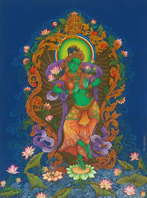 Raj Prakash Tuladhar 绿度母 鉴证备案 雅昌艺术网——艺术品门户网站