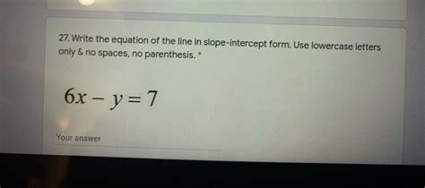 Answered 27 Write The Equation Of The Line In… Bartleby
