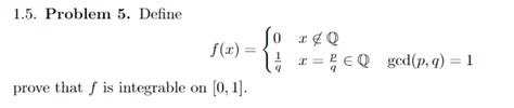Solved Prove That This Function Is Integrable