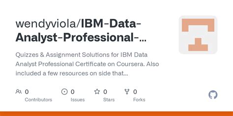GitHub Wendyviola IBM Data Analyst Professional Certificate Quizzes Assignment Solutions