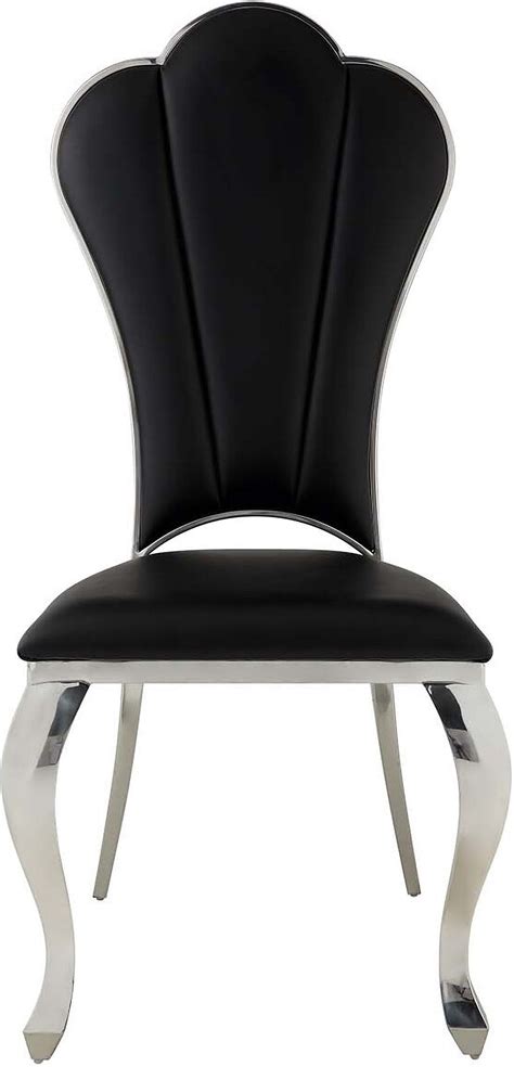 Acme Cyrene Side Chair Set Of 2 In Black 1stopbedrooms
