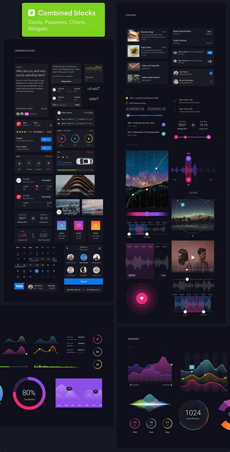 Mobile App UI Kit For Smartphones And Tablets