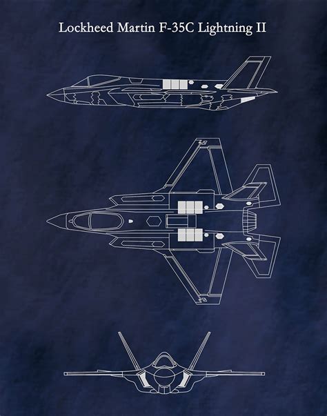 Lockheed Martin F 35 Lightning Ii Dibujo Plano De La Aeronave Etsy México