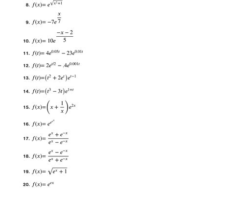 Solved By An Expert Differentiate The Following Functions Please Do