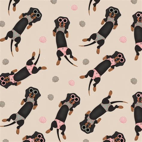 Weenies In Bikinis Scrub Cap Cute Dachshund Euro Style Cap