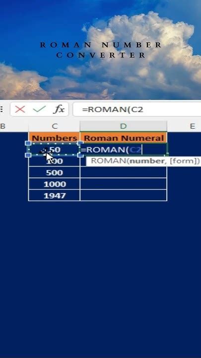 🔥🔥roman function in excel instant roman numeral conversion🔥 shorts youtube