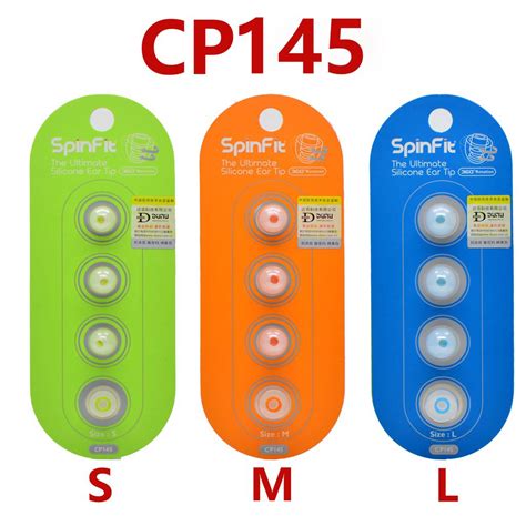 1 Pair Spinfit Cp145 Earbuds Patented Rotating Silicone 45mm Silicone