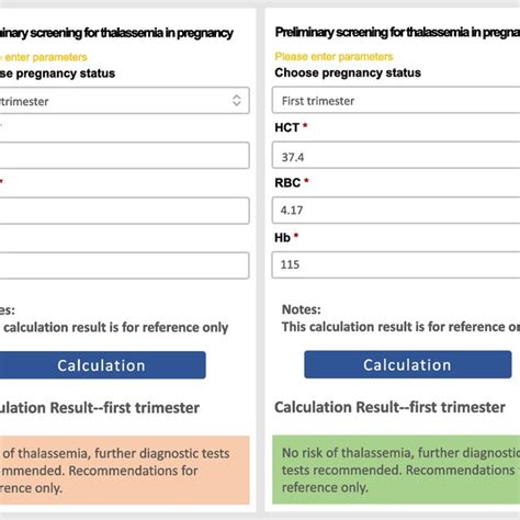 Screenshots Of The Web Based Tool After Submission Of Laboratory Data