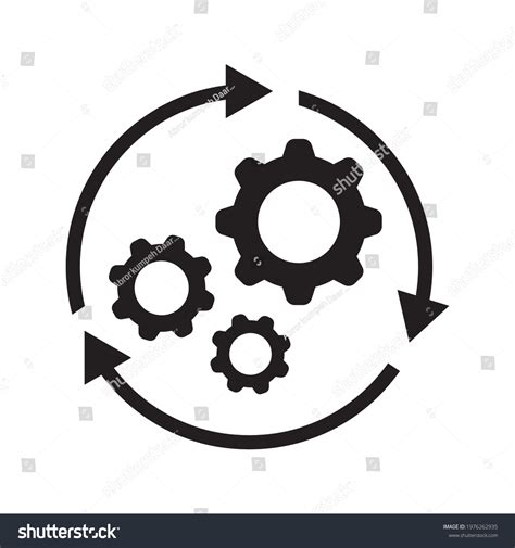 Work Flow Vector Icon Symbol Isolated Stock Vector Royalty Free 1976262935 Shutterstock