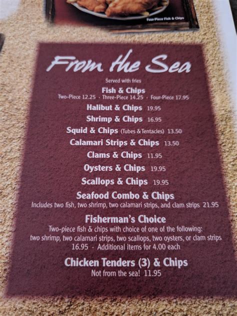 Menu At Brads Restaurant Pismo Beach