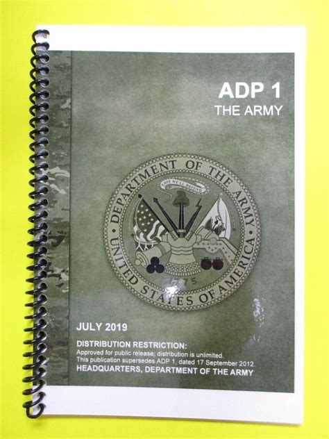 Adp 1 The Army 2019 Big Size My Army Publications