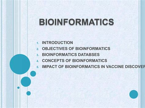 Bioinformatics Database Computer Applications Pptx Biotech And
