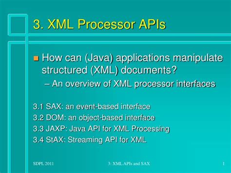 Ppt 3 Xml Processor Apis Powerpoint Presentation Free Download Id3961170