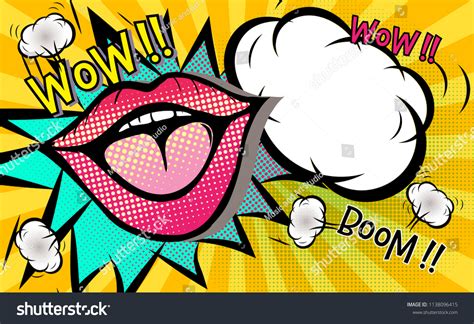 Sexy Mouth Tongueblank Templatelayoutblank Space Art เวกเตอรสตอก ปลอดคาลขสทธ