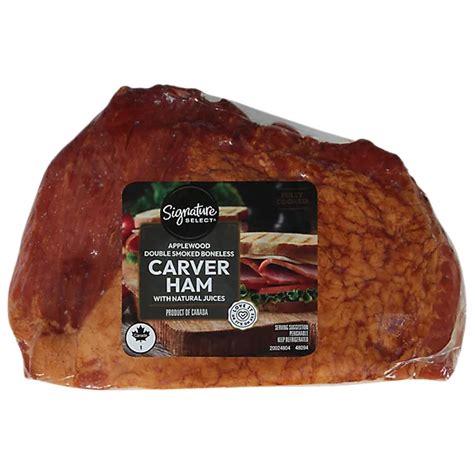 Signature Select Double Smoked Carver Applewood Ham Half 2 Lb Vons