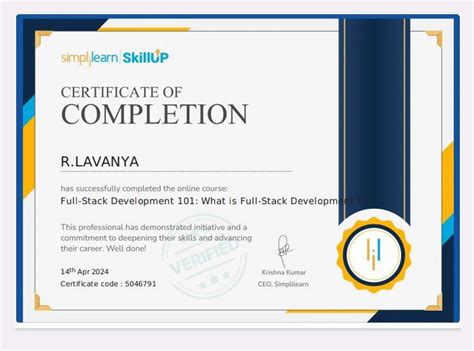 Lavanya R On Linkedin Simplelearn Coursecomplete Skillup