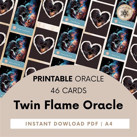 The Twin Flame Oracle Cards Printable Twin Flame Oracle Deck Oracle Cards Pdf Guide Digital